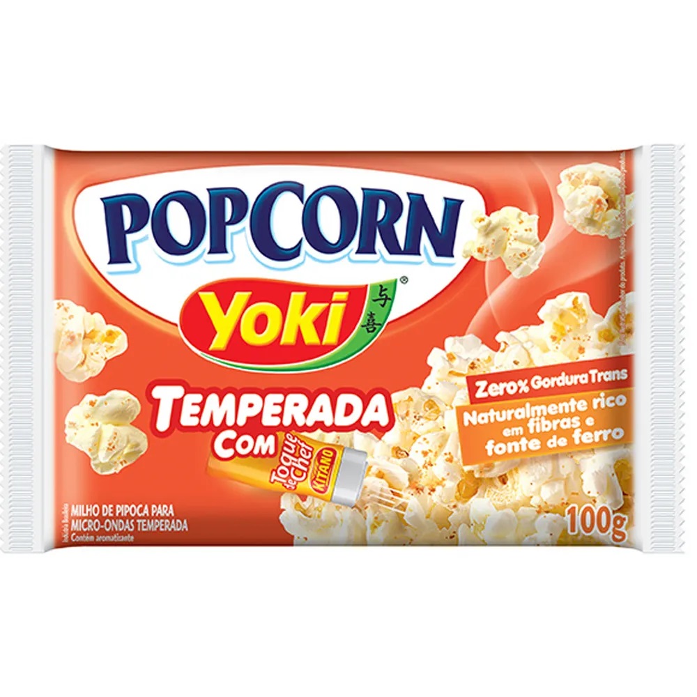PIPOCA YOKI POPCORN TOQUE DO CHEFE 100G | Bonissima Mangabeiras
